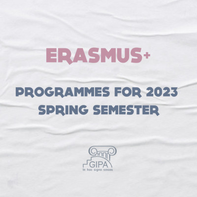 Erasmus+ Programmes for 2023 Spring Semester